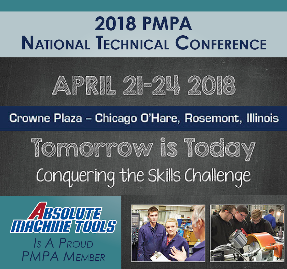 Visit Absolute Machine Tools at 2018 PMPA National Technical Conference